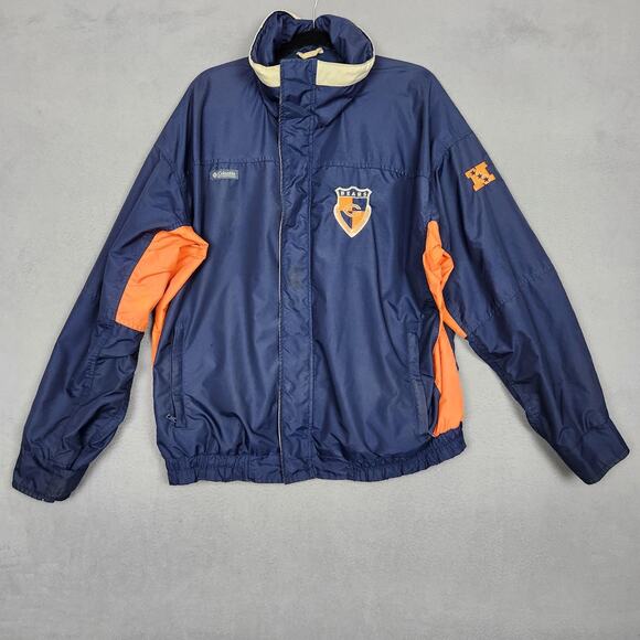 Columbia | Jackets & Coats | Vintage Chicago Bears Jacket Mens Xl Blue ...